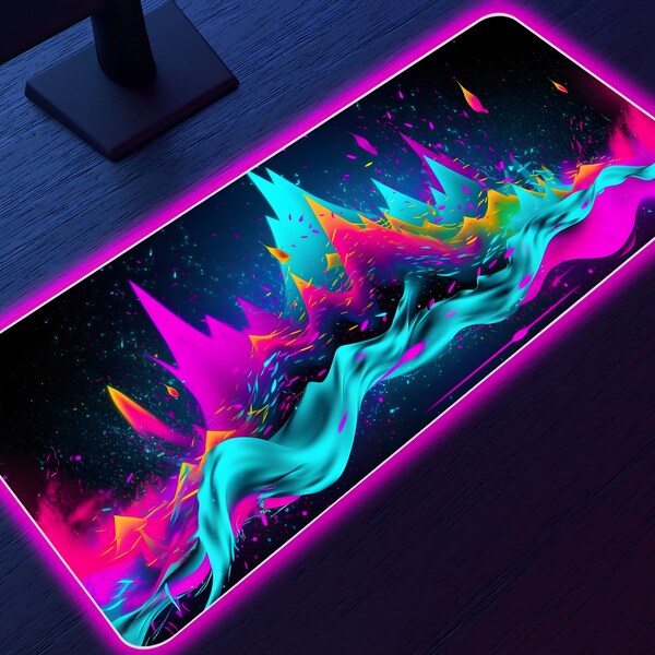 Neon Light Mouse Pad - Etsy