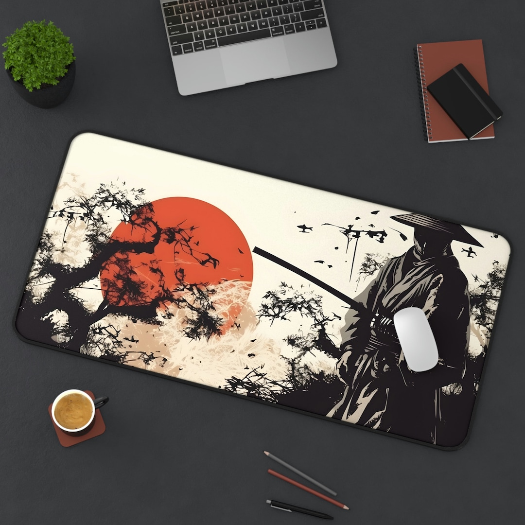 Samurai Desk Mat, 3 Sizes, Gaming Mousepad, for Office and Home, XXL ...