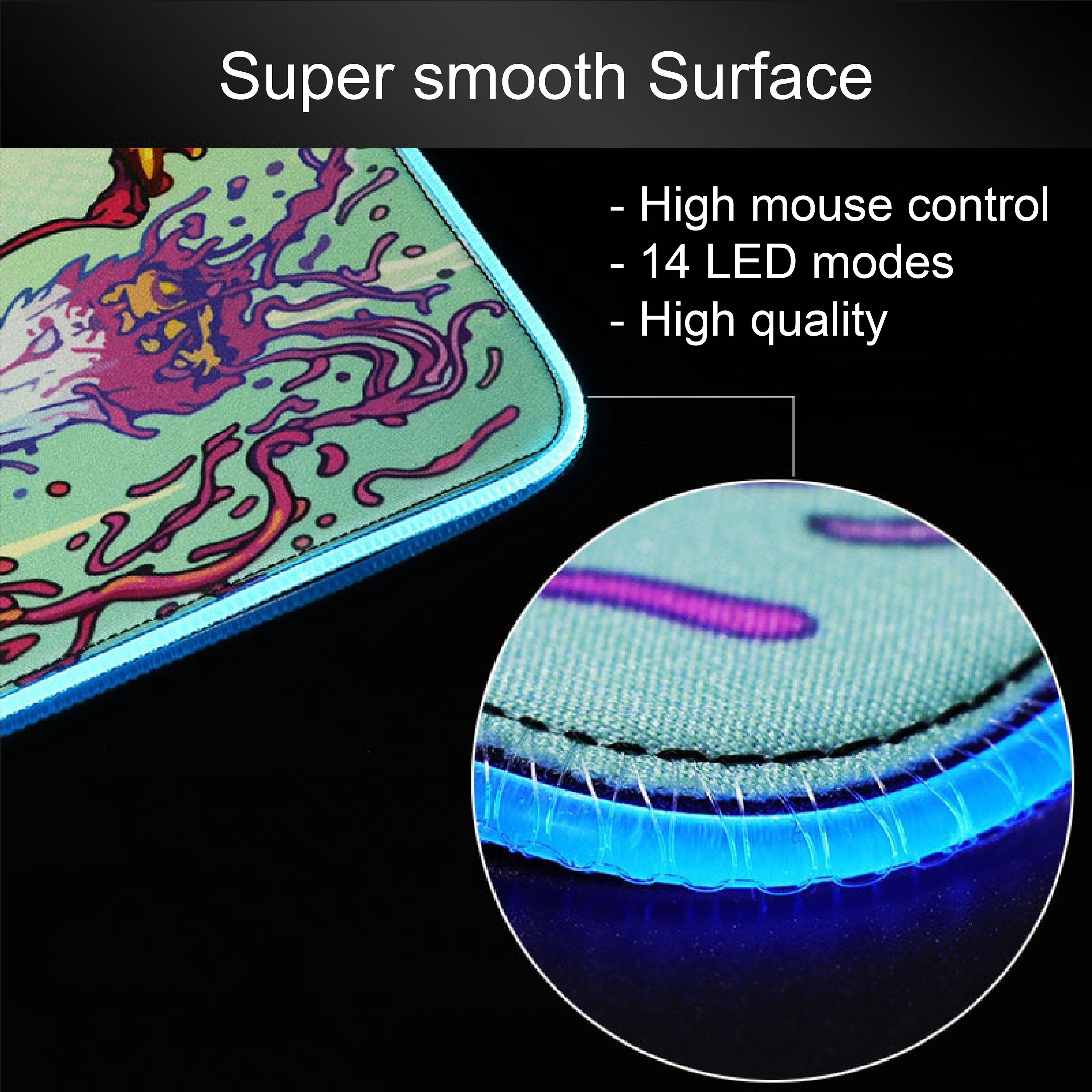 Tech LED Gaming Mouse Pad, Gaming Desk Mat RGB LED, Xxl Mousepad ...