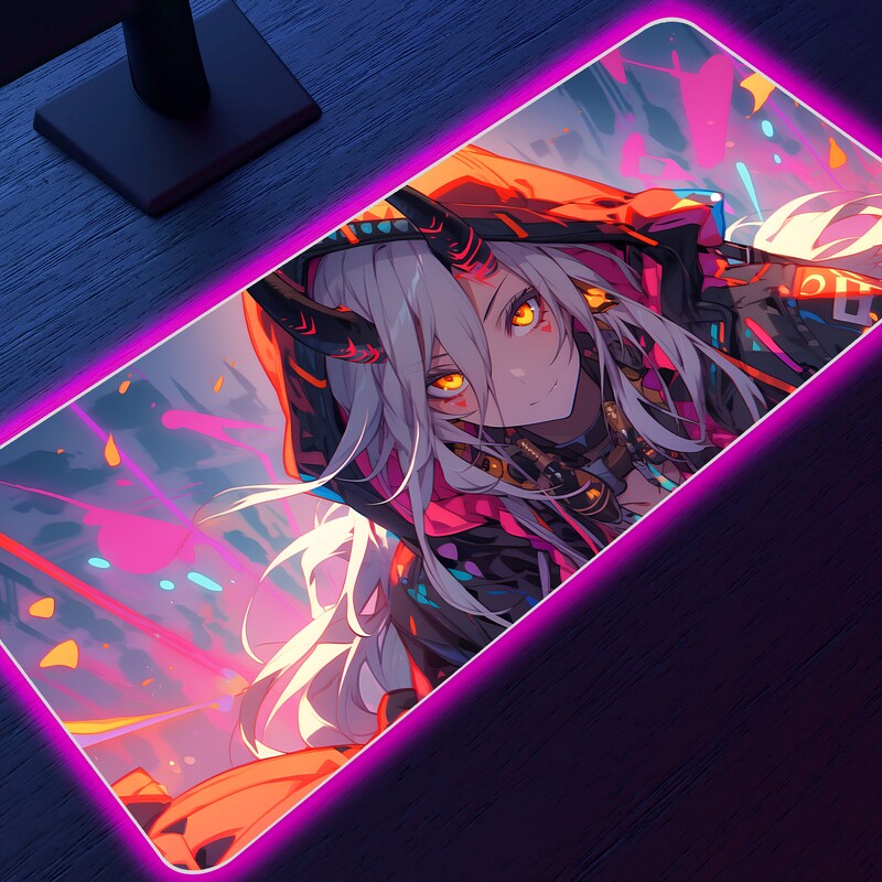 Anime Girl Mousepad Rgb - Etsy