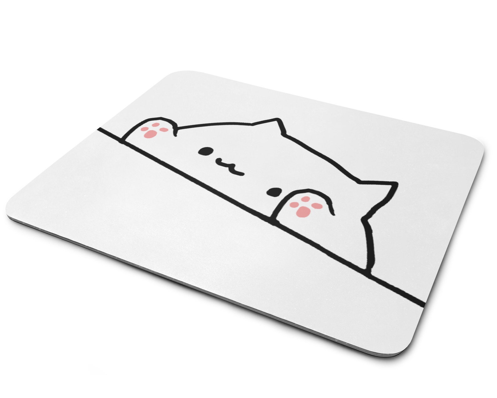 Bongo Cat Meme Mousepad, Desk Mat, for Work and Gaming, Non Slip Thin ...