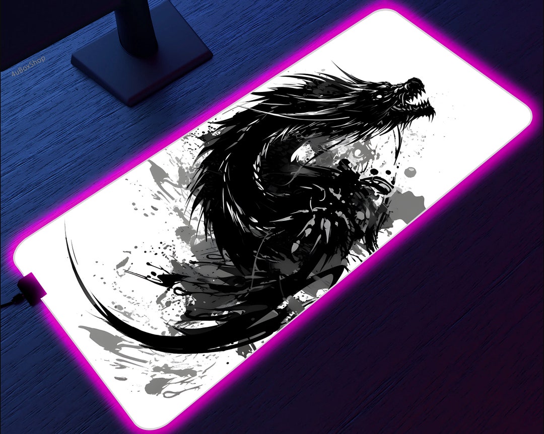 Dragon Mousepad With LED, LED Mousepad, Led Desk Mat, Cool Mousepad ...