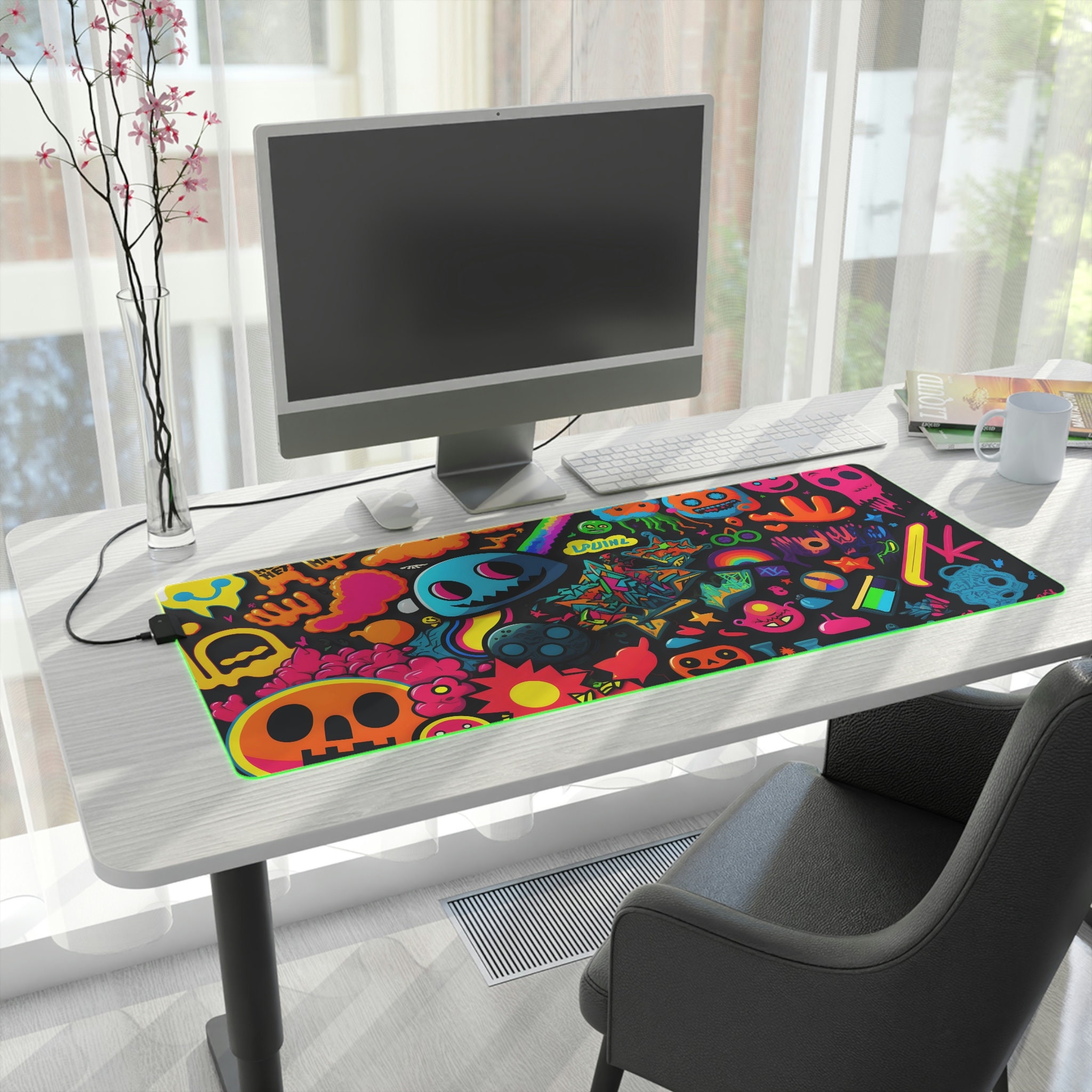 Graffiti LED Gaming Mouse Pad