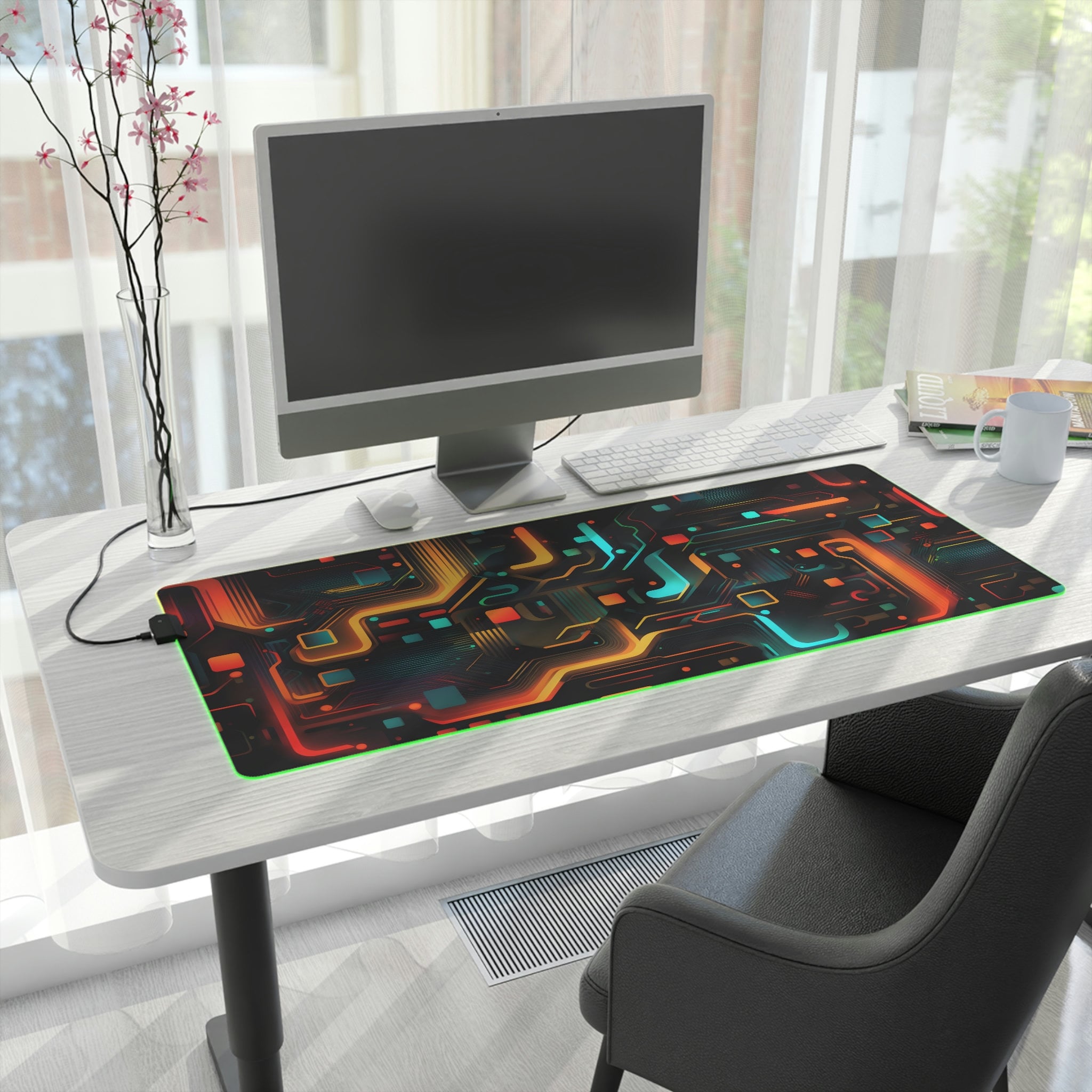 Tech LED Gaming Mouse Pad, Gaming Desk Mat RGB LED, Xxl Mousepad ...