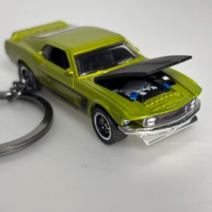 1969 Ford Mustang Boss 302 Keychain, Diecast Car Keychain - Etsy