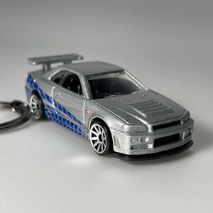 Nissan Skyline GT-R R34 Keychain, Diecast Car Keychain - Etsy