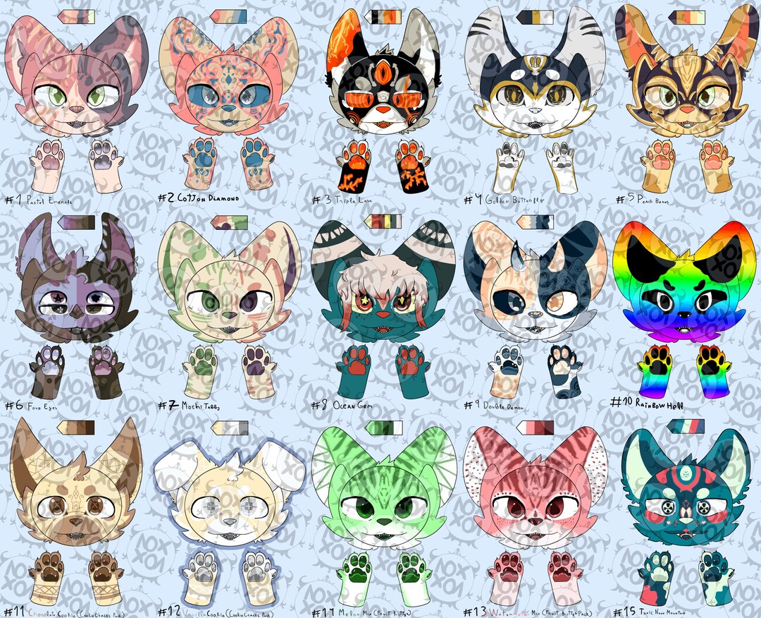 Furry Adopt OC Kemono Style Paws and Head - Etsy