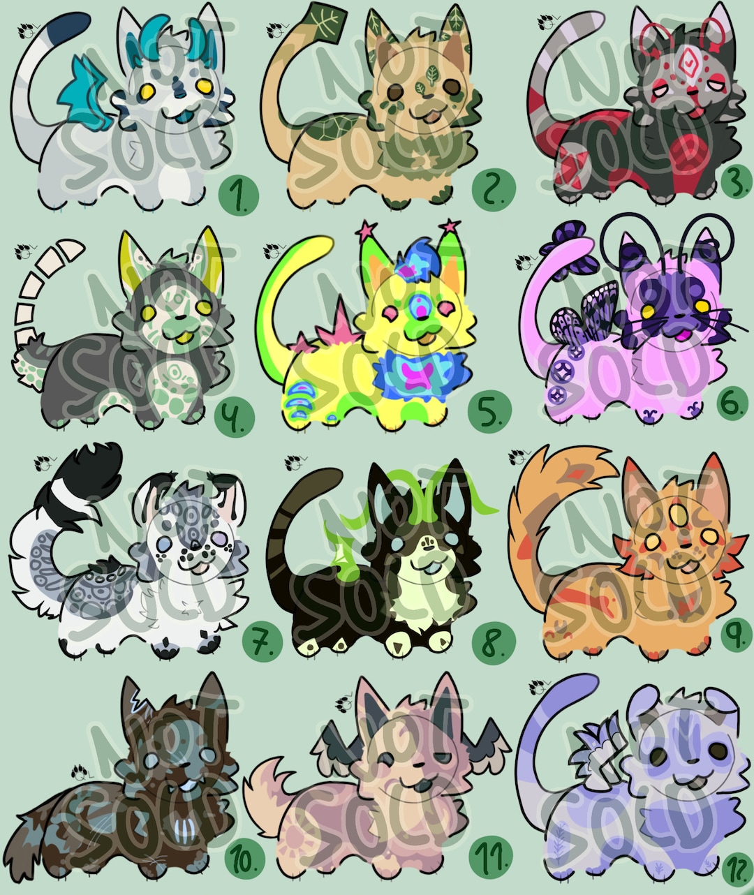 READ DESC Furry OC Adopt Character Adoptable Canine Feline Feral Chibi ...