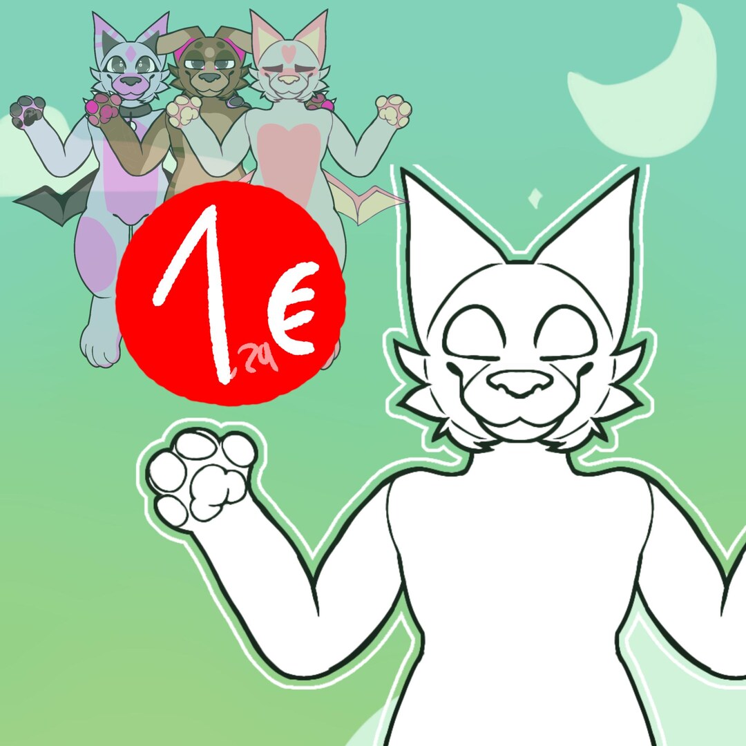 1EURO P2U FELINE/CANINE FURRY Base Fursona Pay to Use Oc Adoptables P2u ...