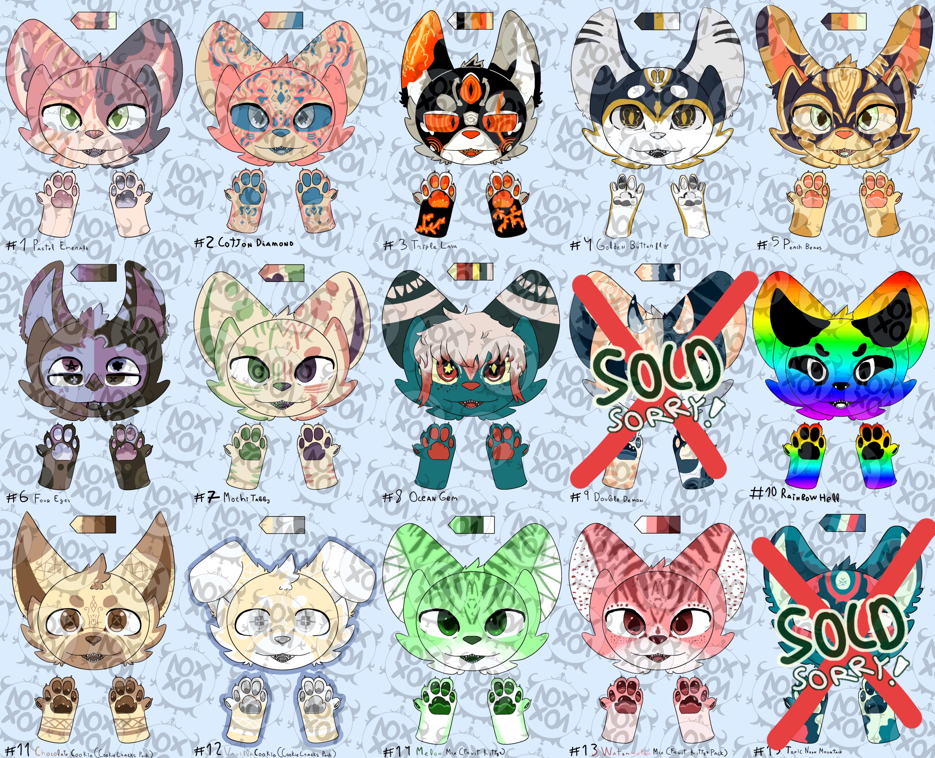 Furry Adopt OC Kemono Style Paws and Head - Etsy