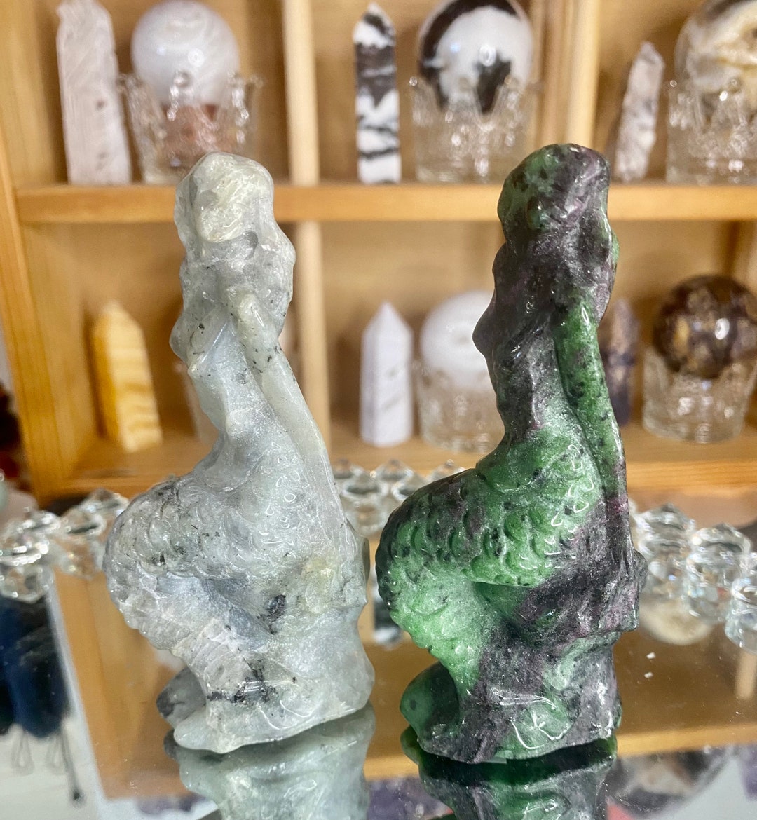 Mermaid Statue Labdorite or Ruby Zoisite - Etsy