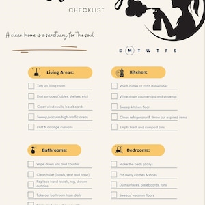 Cleaning Checklist - Etsy