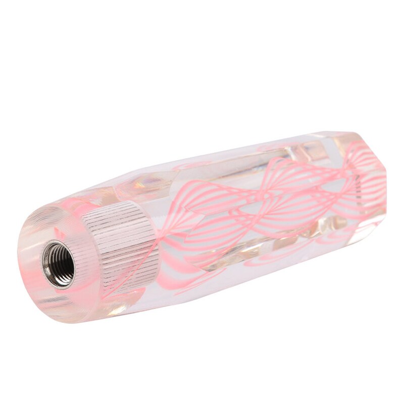 Universal JDM Pink S Line Crystal Transparent Manual Gear Stick Shift ...