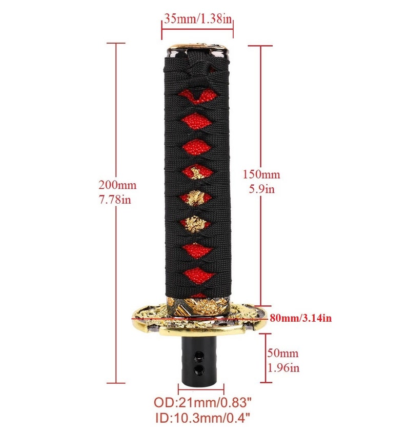 1pcs Samurai Sword Automatic Katana Gear Shift Knob Shifter Lever Head ...