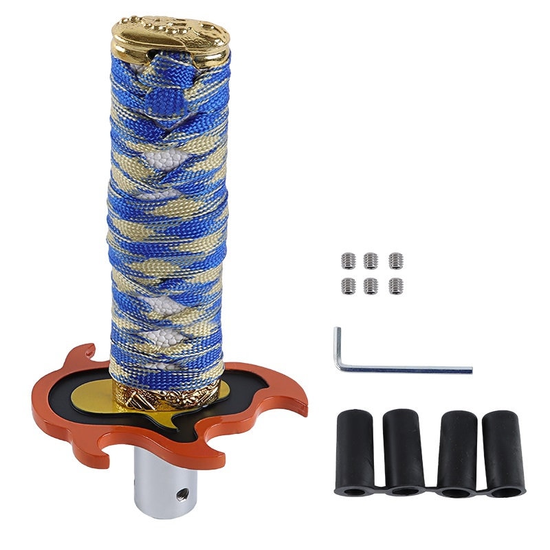 Universal Samurai Sword Blue and Gold Shift Knob Shifter Alloy - Etsy