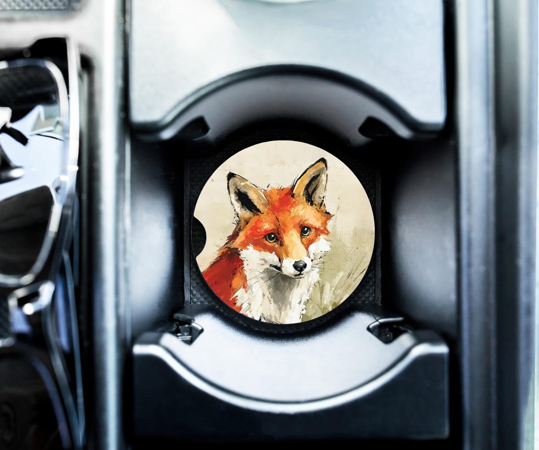 Red Fox Car Coaster, Natural Soapstone, Wildlife Gift - Etsy