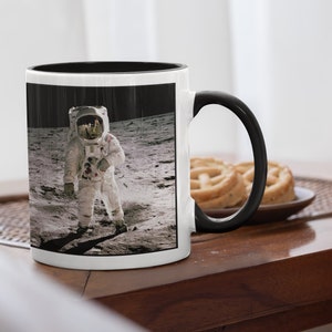 Apollo 11 Moon Landing Mug | Ceramic Coffee Cup | Buzz Aldrin Quote ...
