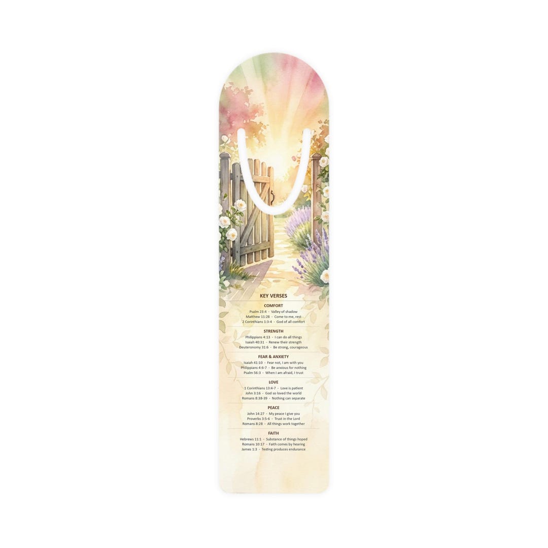 Key Bible Verses Aluminum Bookmark, Scripture Reference Gift for ...