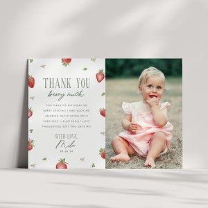 Berry First Birthday Month Photo Banner Sign, Strawberry Birthday ...
