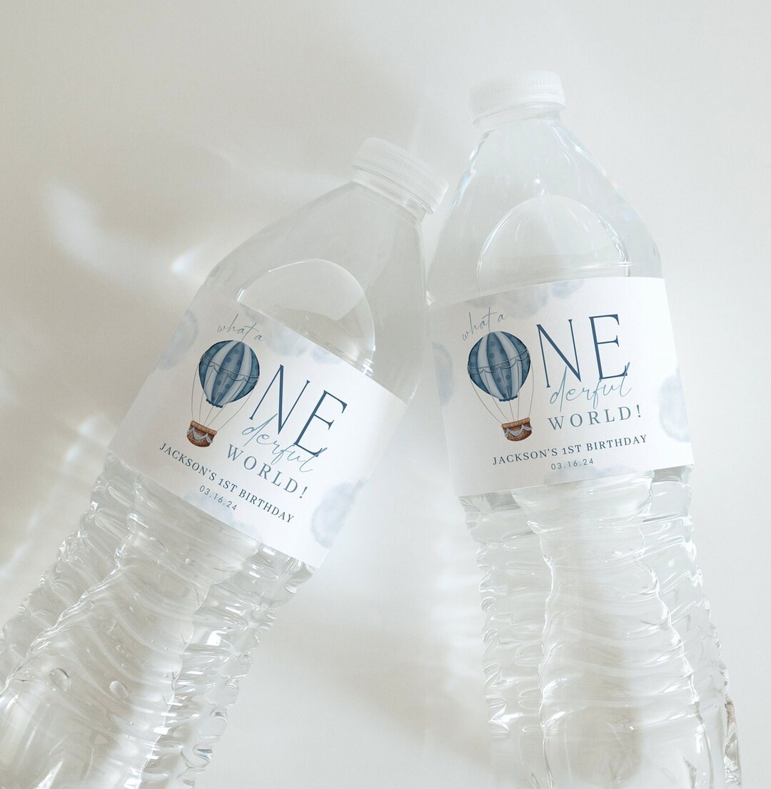 Onederful Water Bottle Label Printable Bottle Label Template - Etsy