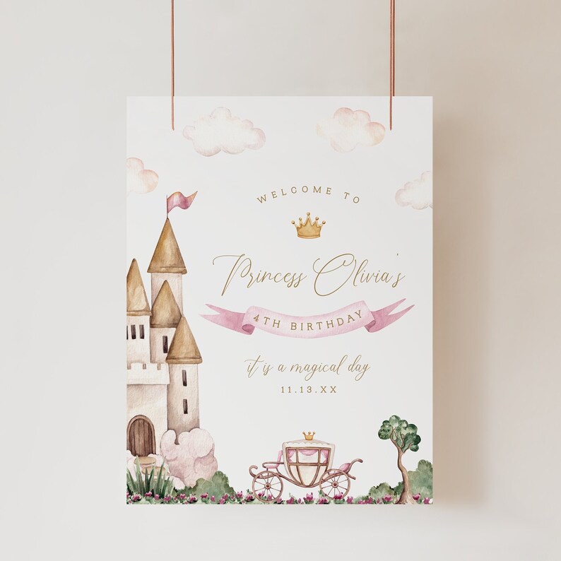 Princess Cupcake Toppers Magical Fairy Tale Party Magic Castle Birthday ...