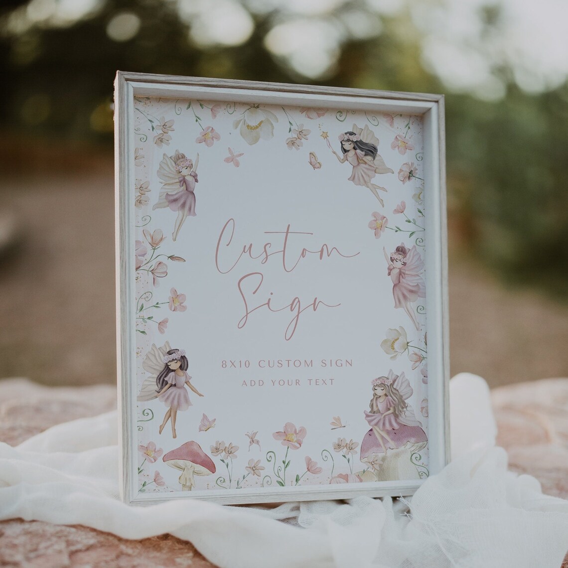 Editable Fairy Sign DIY Fairies Sign Fairy First Birthday Party Sign ...