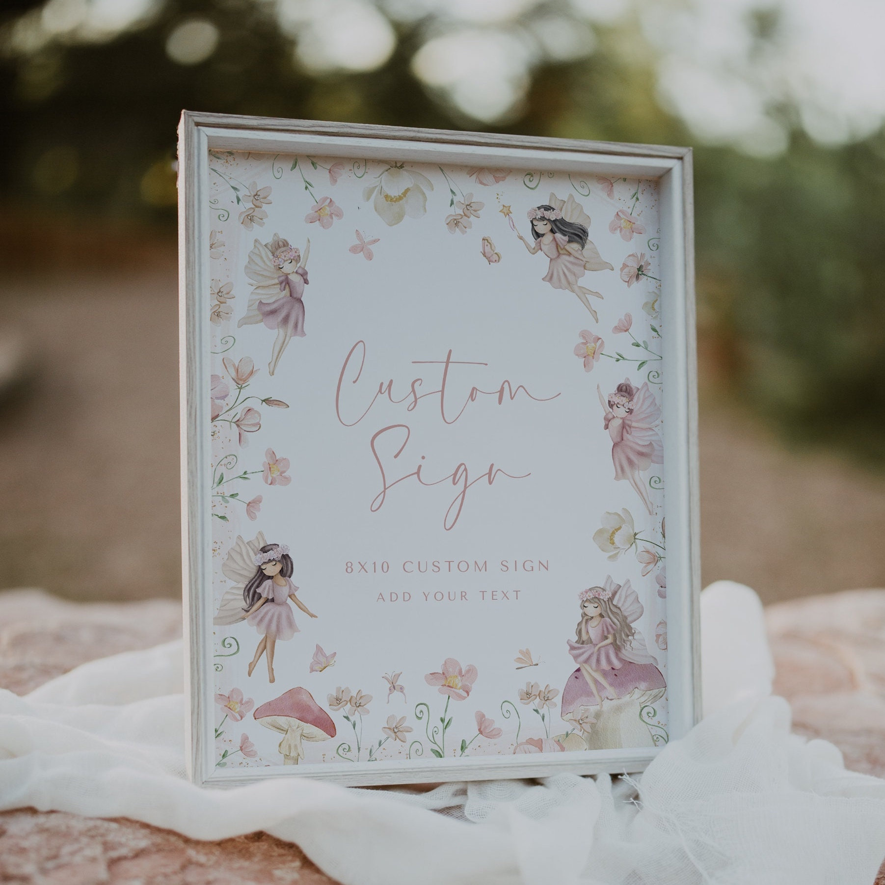 Editable Fairy Sign DIY Fairies Sign Fairy First Birthday Party Sign ...