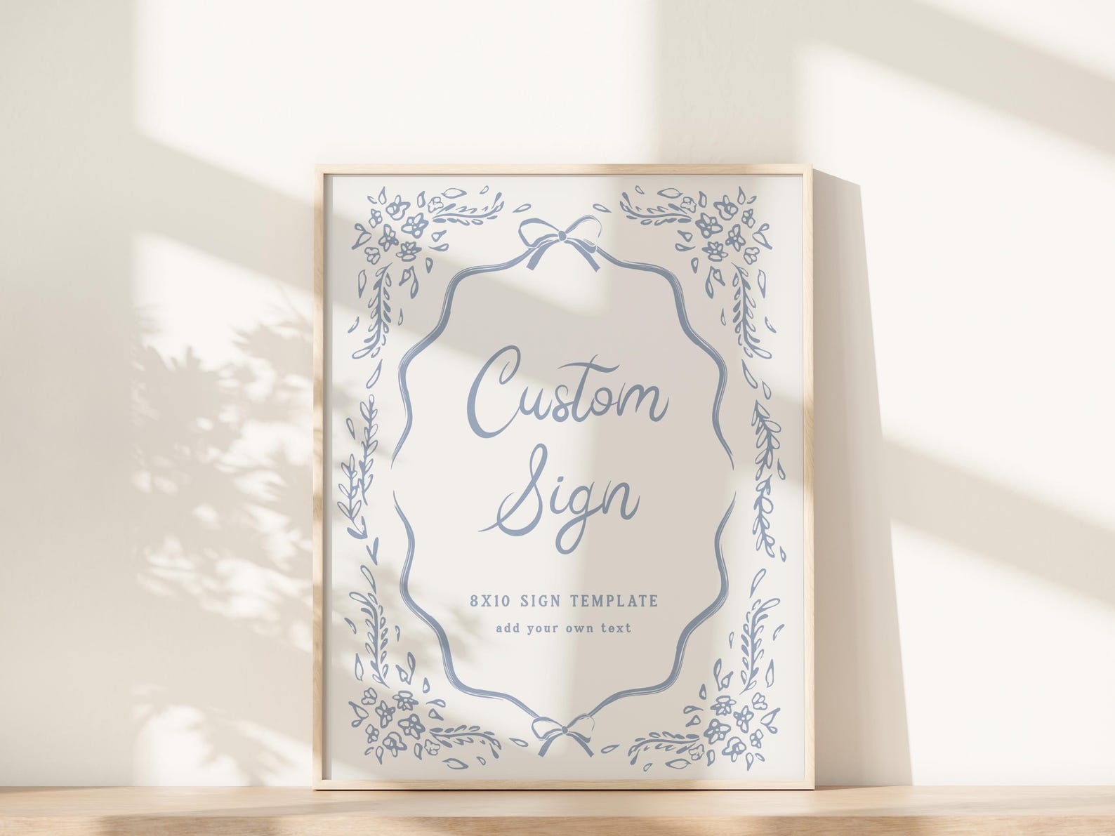 Table Sign Template Custom Sign Download Hand Drawn Toile European ...