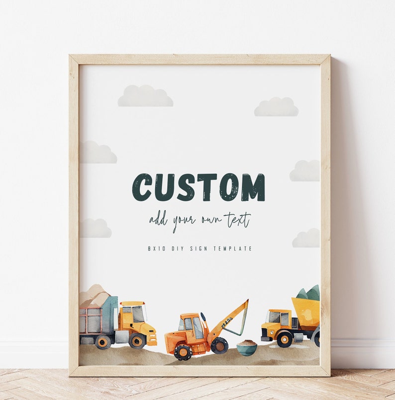 Construction Birthday Party Gable Box Label Construction - Etsy