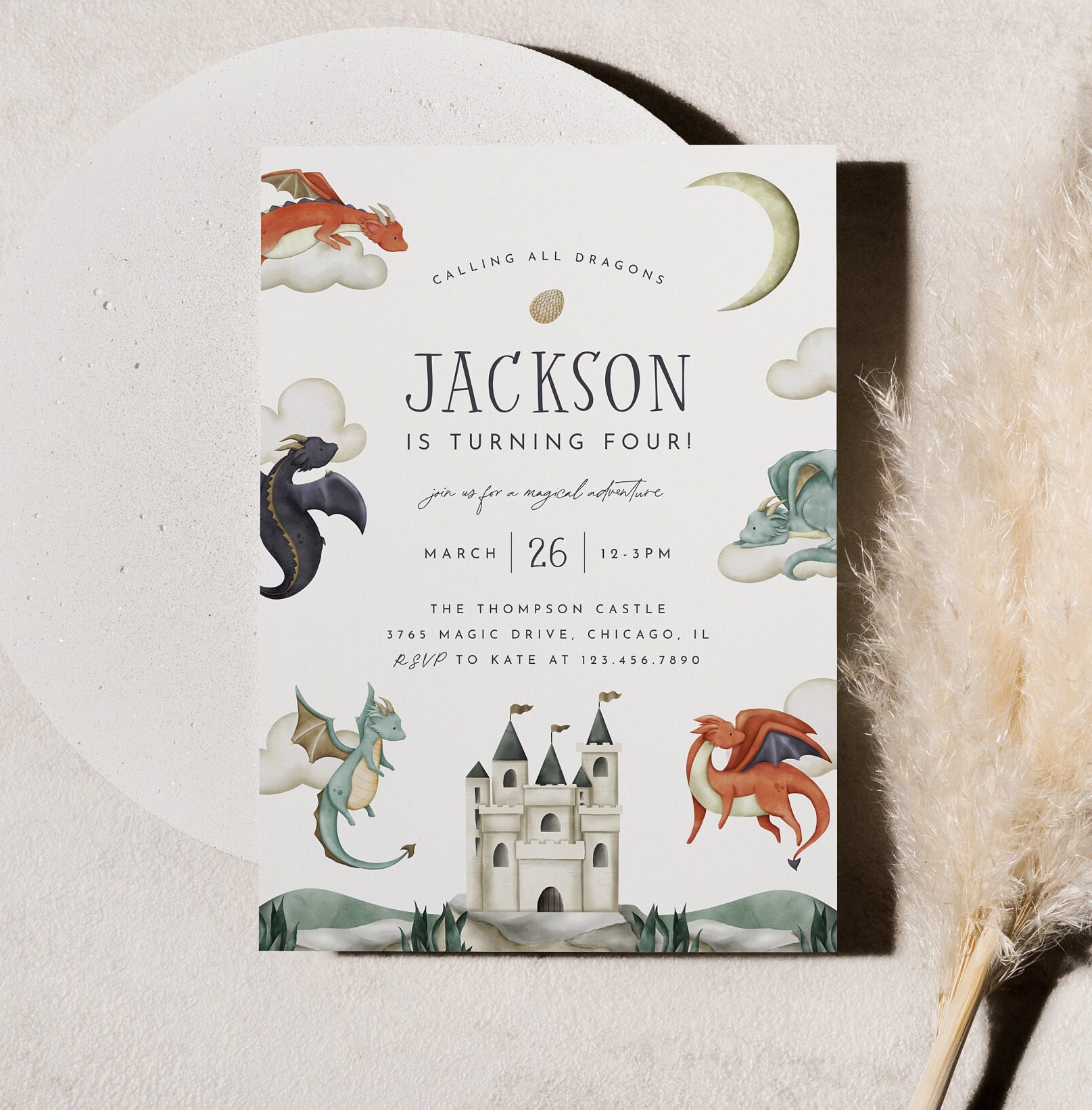 Dragon Adoption Certificate, Adopt a Dragon Form, Boy Dragon Birthday ...