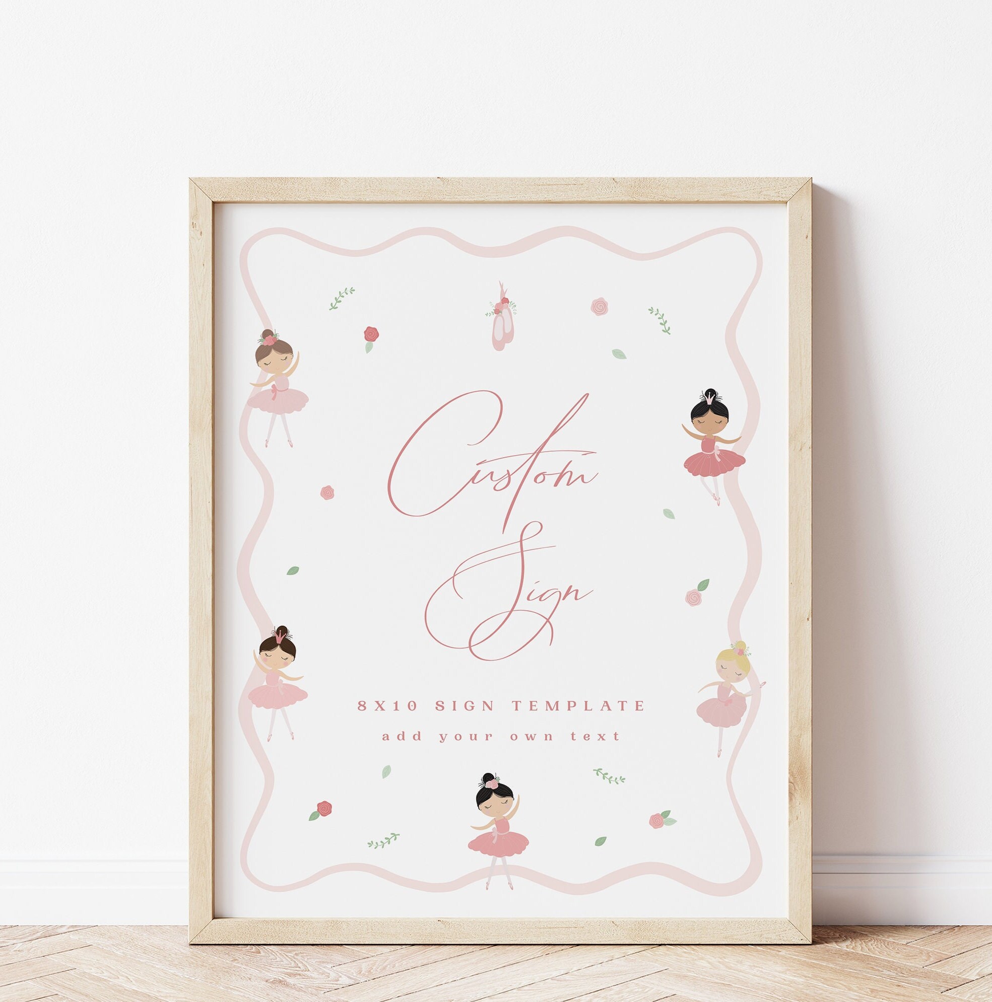 Ballerina Birthday Cupcake Toppers, Editable Cupcake Toppers, DIY Party ...