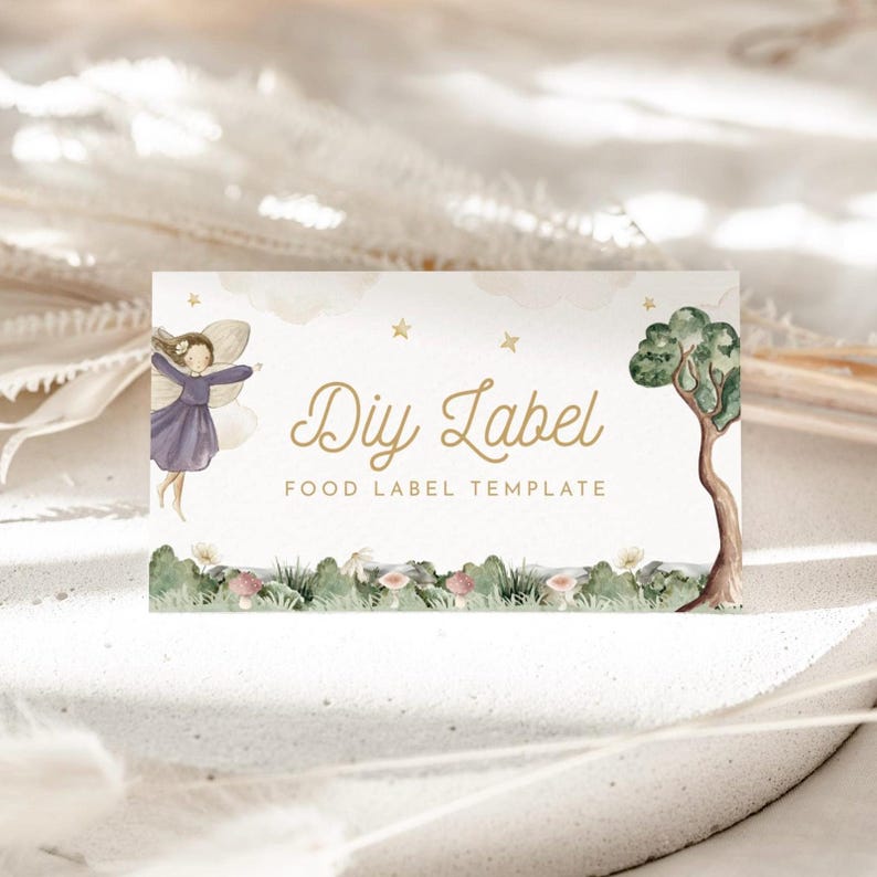 Editable Fairy Food Label Tent Card Template Fairies and Dragons ...