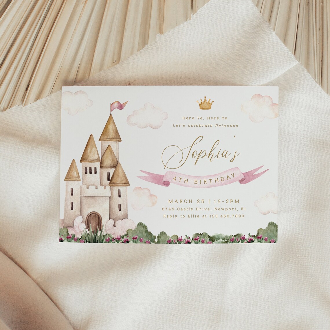 Princess Birthday Invitation Magical Fairy Tale Invitation Princess ...