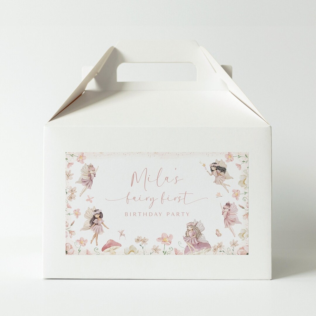 Fairy Gable Label Editable Fairies Sticker Template Magical Fairy First ...