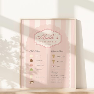 Ice Cream Menu Ice Cream Birthday Party Ice Cream Social Sweet Birthday ...