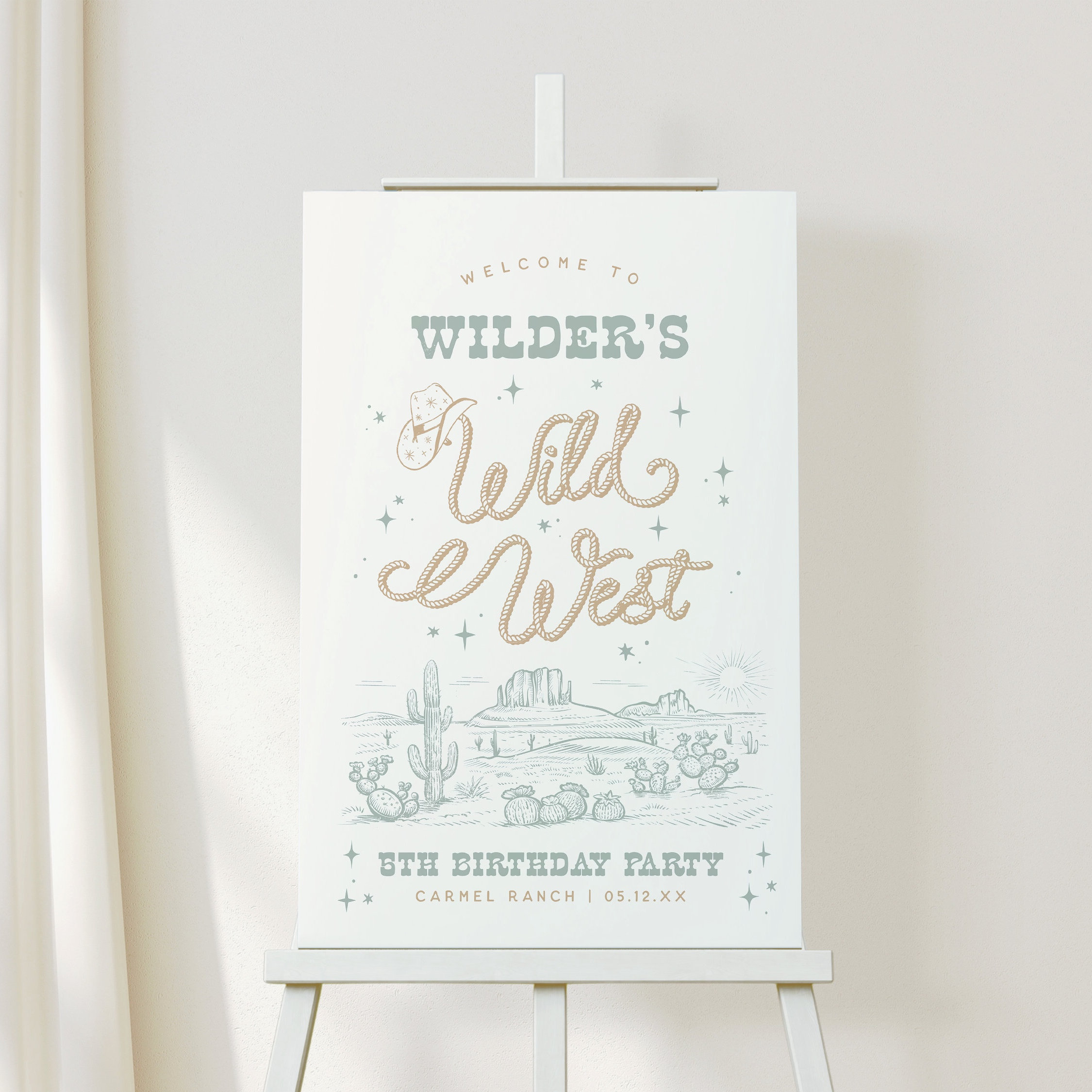 Wild West Welcome Sign Cowboy Birthday Sign First Rodeo Retro Rodeo ...