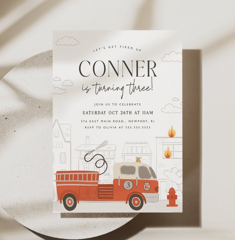 Firetruck Time Capsule Sign and Letter Printable Template Time Capsule ...