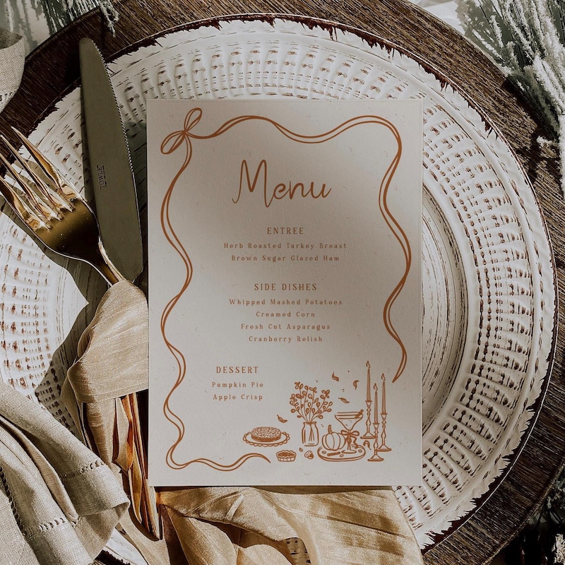 Menu Template - Etsy
