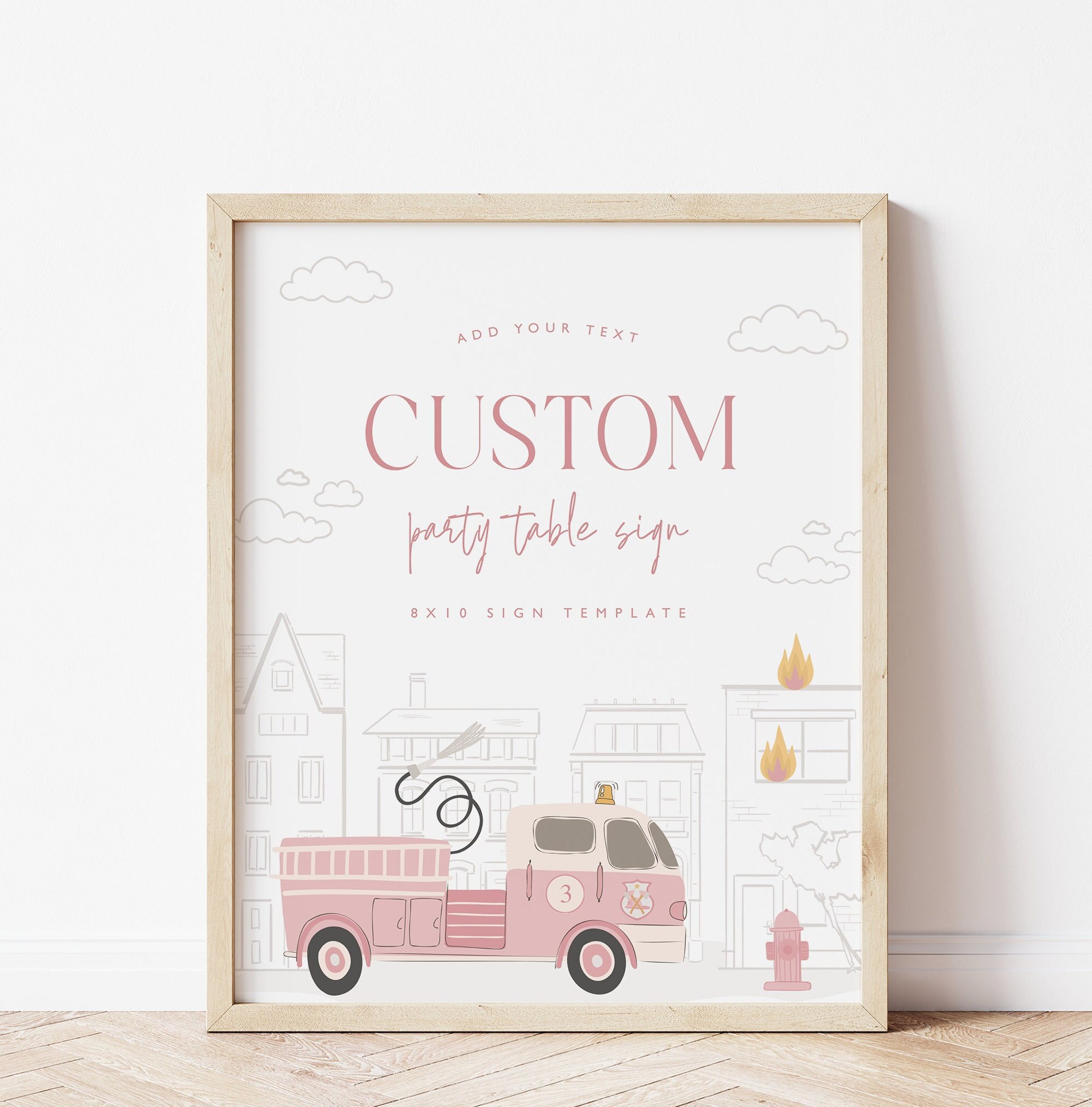 Fire Truck Birthday Favor Tag Fire Engine Birthday Tags Fireman Party ...