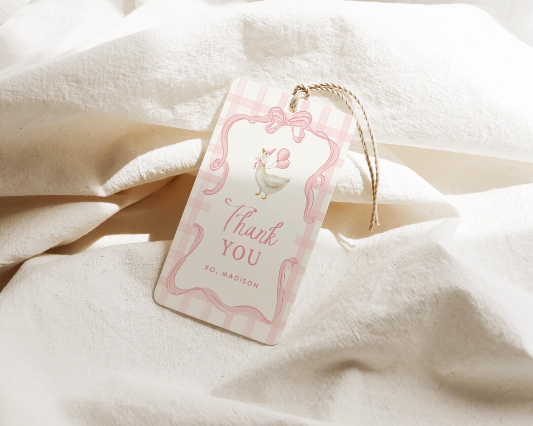 Goose Birthday Tag Silly Goose Birthday Party Favor Tag Template ...