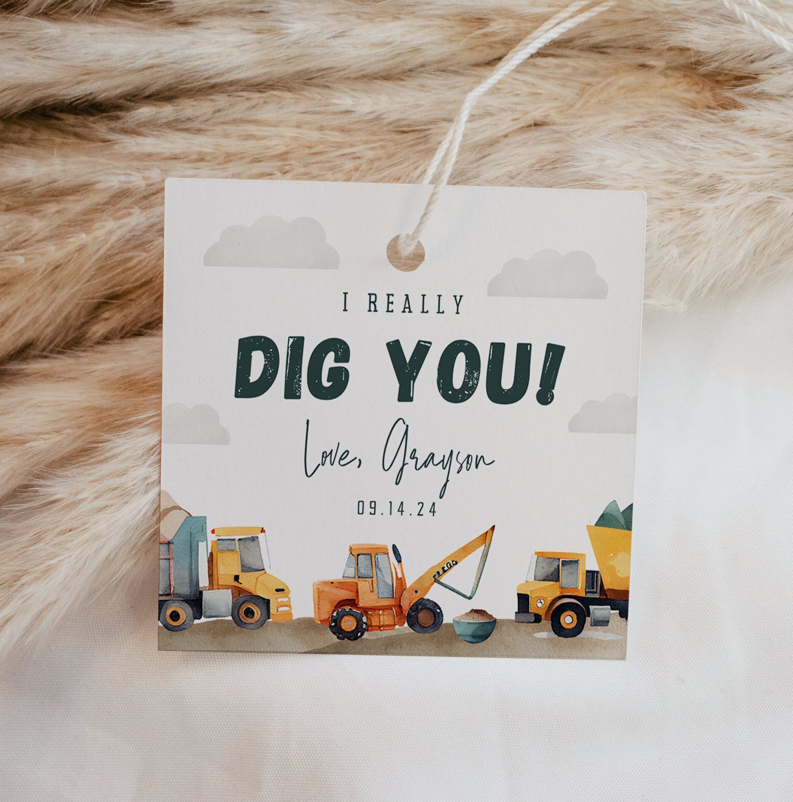 Birthday Time Capsule Sign Construction Birthday Sign Trucks Party Sign ...