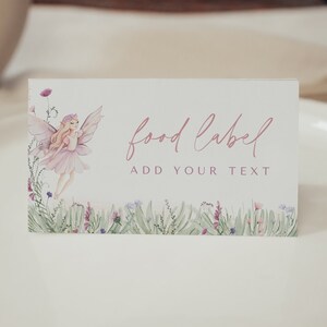 Fairy Food Label Fairy First Birthday Mushroom Enchanted Garden Party ...