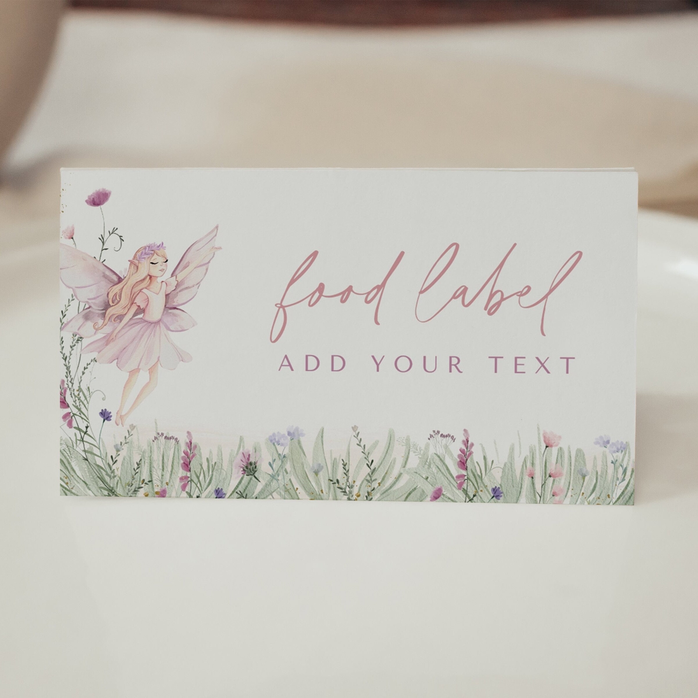 Fairy Food Label Fairy First Birthday Mushroom Enchanted Garden Party ...