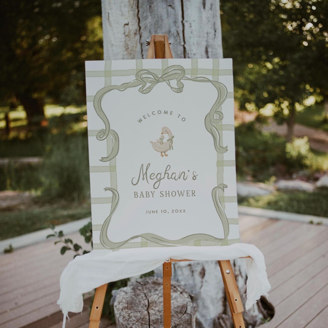 Goose Welcome Sign Silly Goose Baby Shower Sign Gender Neutral Shower ...