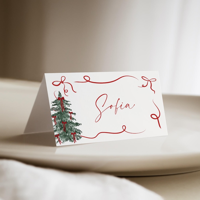 Christmas Place Cards - Etsy