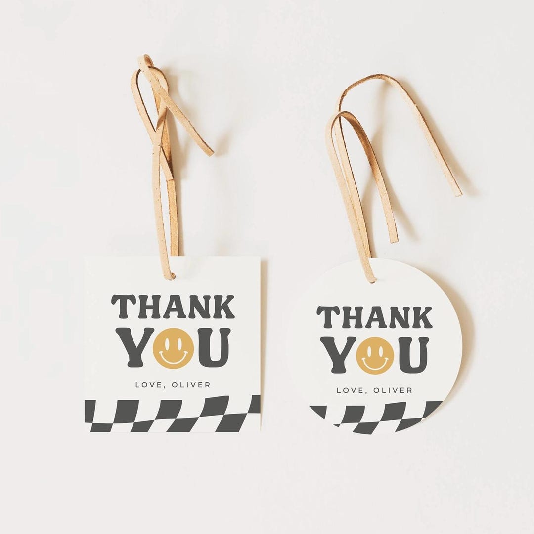 One Happy Dude Tag Smiley Face Favor Tag Label Round Happy Dude Tag ...