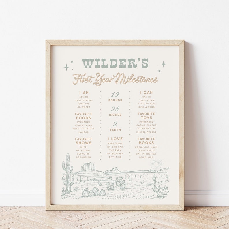 Western Time Capsule Sign and Letter Wild West Time Capsule 1st Rodeo ...