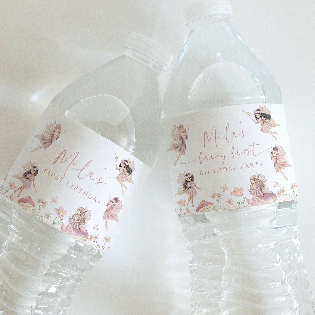 Fairy Water Bottle Label Editable Fairies Bottle Template Fairy First ...