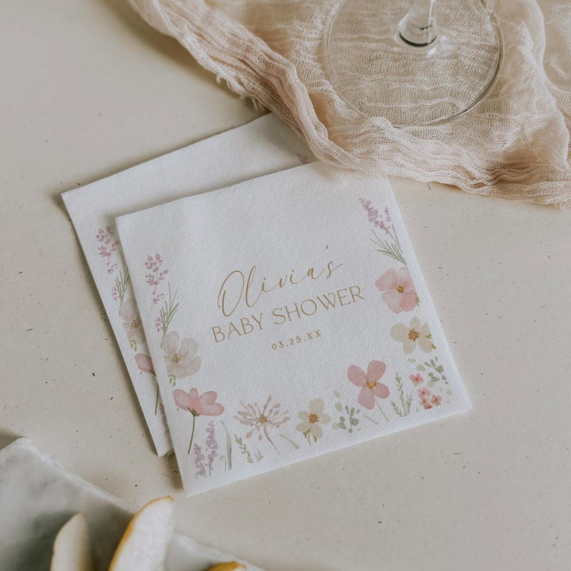 Floral Babyshower Napkins - Etsy
