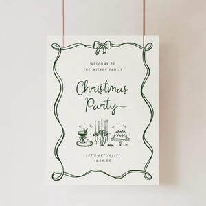 Holiday Party Welcome Sign Whimsical Christmas Sign Board Friendsmas ...